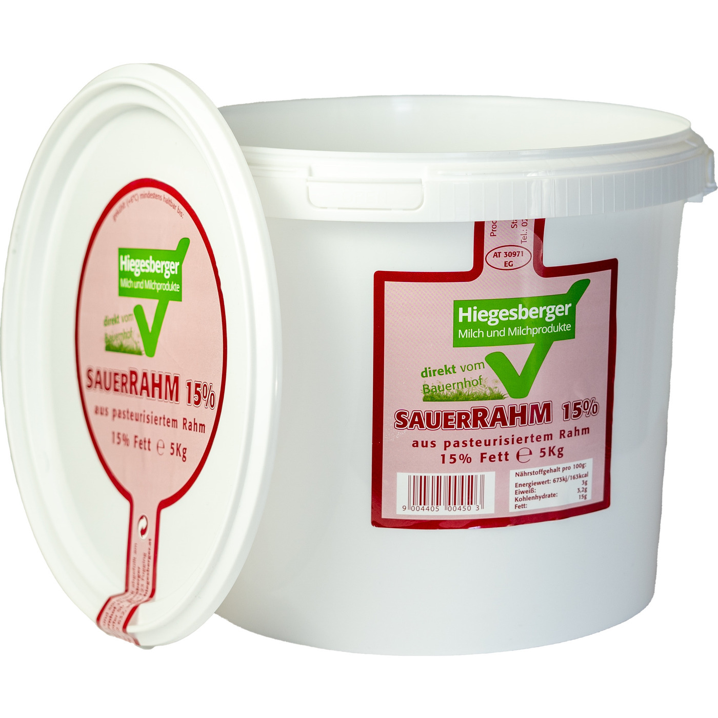 Transgourmet Österreich - Hiegesberger Sauerrahm 15% Fett 5 kg