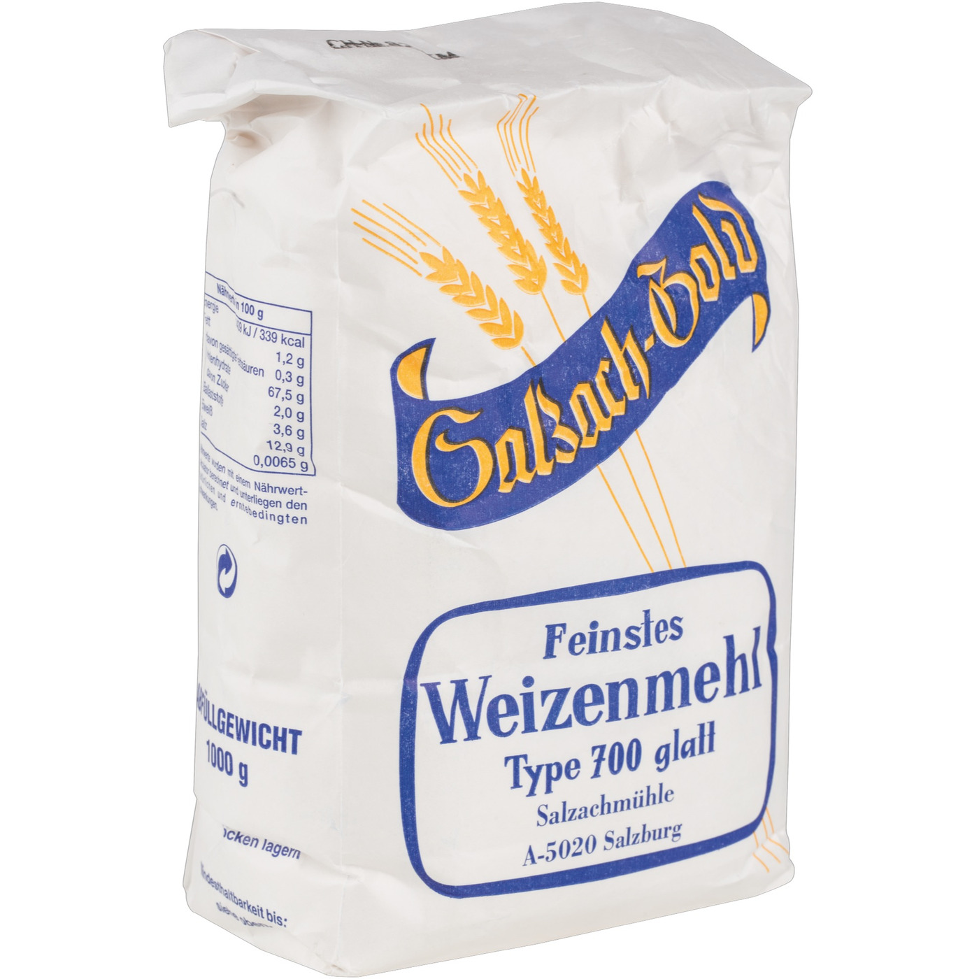 Transgourmet Österreich - Salzach Gold Weizenmehl glatt Type 700 1 kg