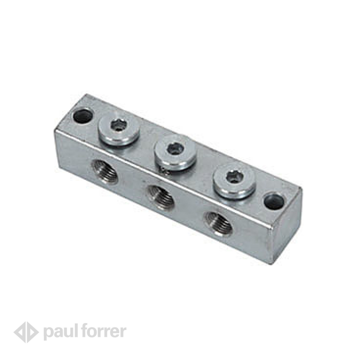 Paul Forrer AG - Bloc pour raccordement en T pour tuyaux de graissage