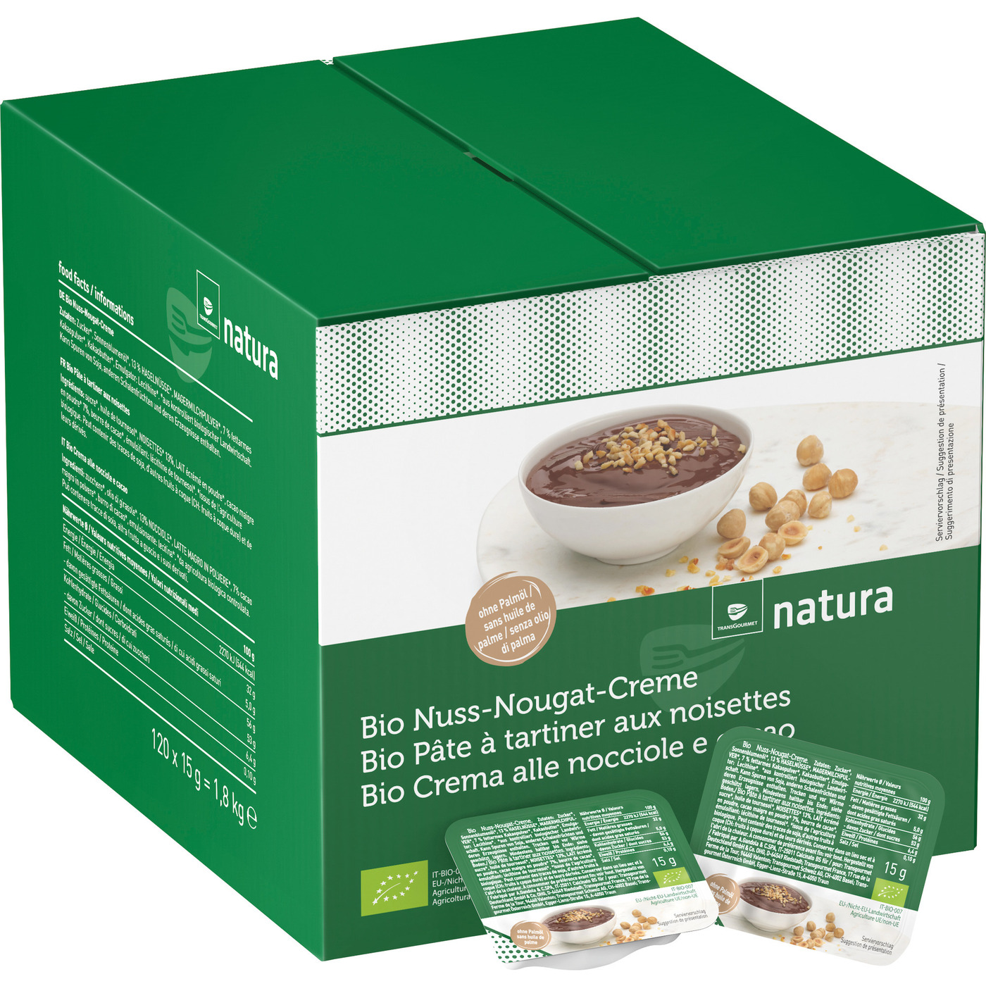 Transgourmet Österreich - Natura Bio Nuss Nougat Creme 120x15g