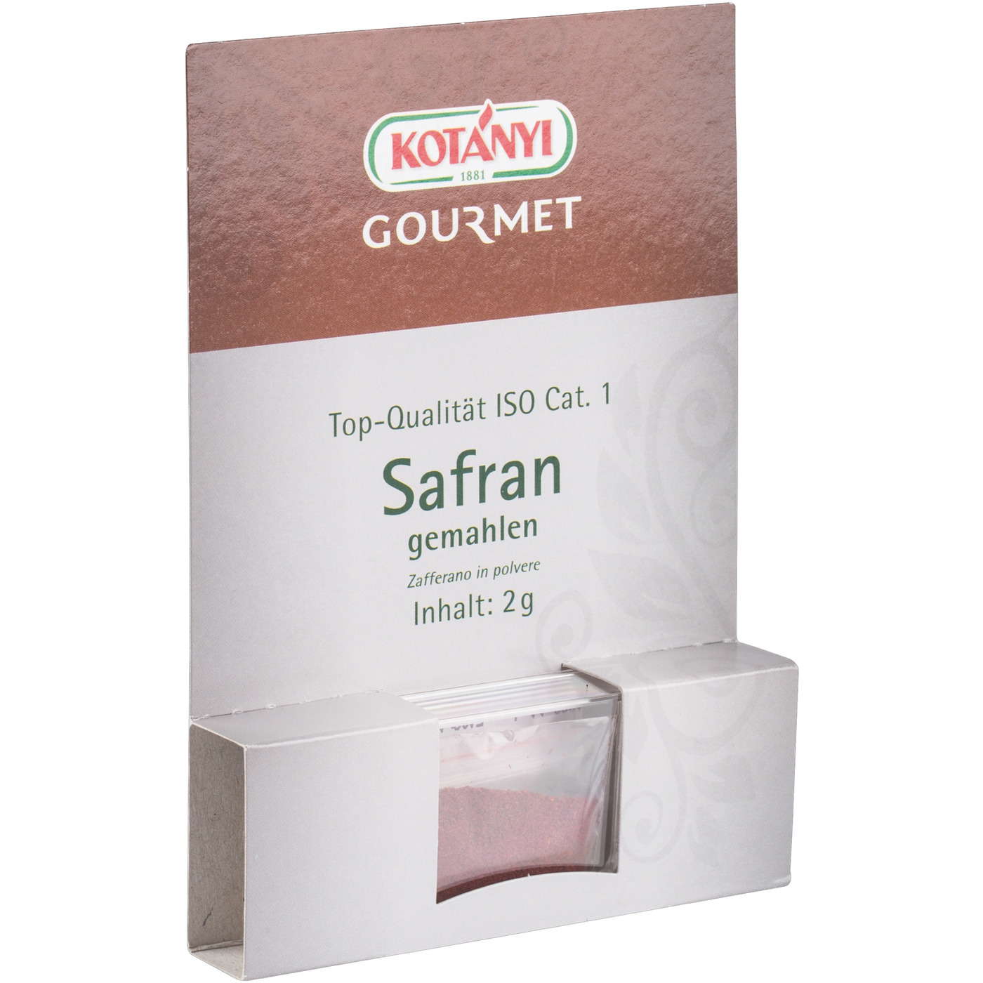 Transgourmet Österreich - Kotányi Safran gemahlen Box 2 g