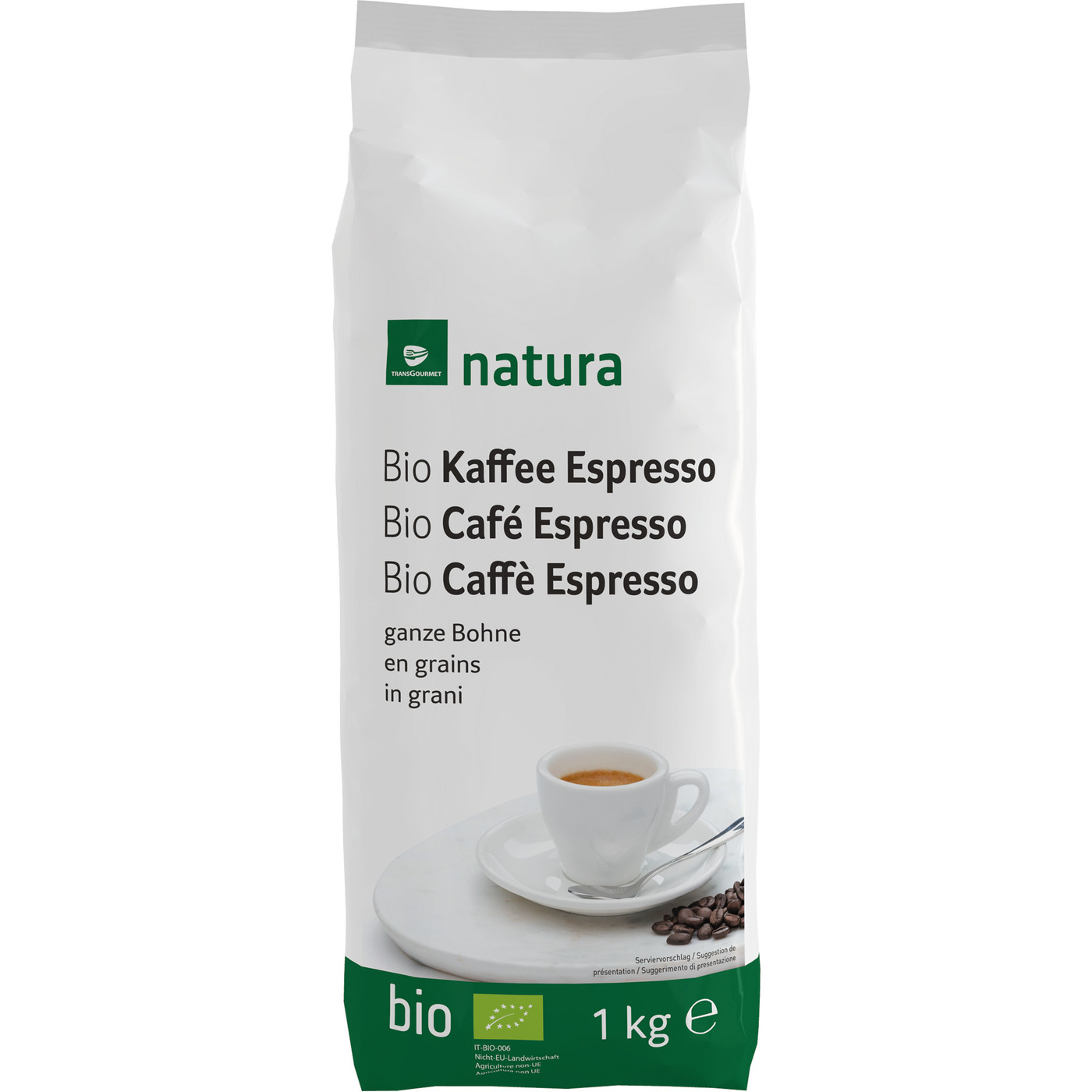 Transgourmet Österreich - Natura Bio Kaffee, Espresso Bohne 1 kg
