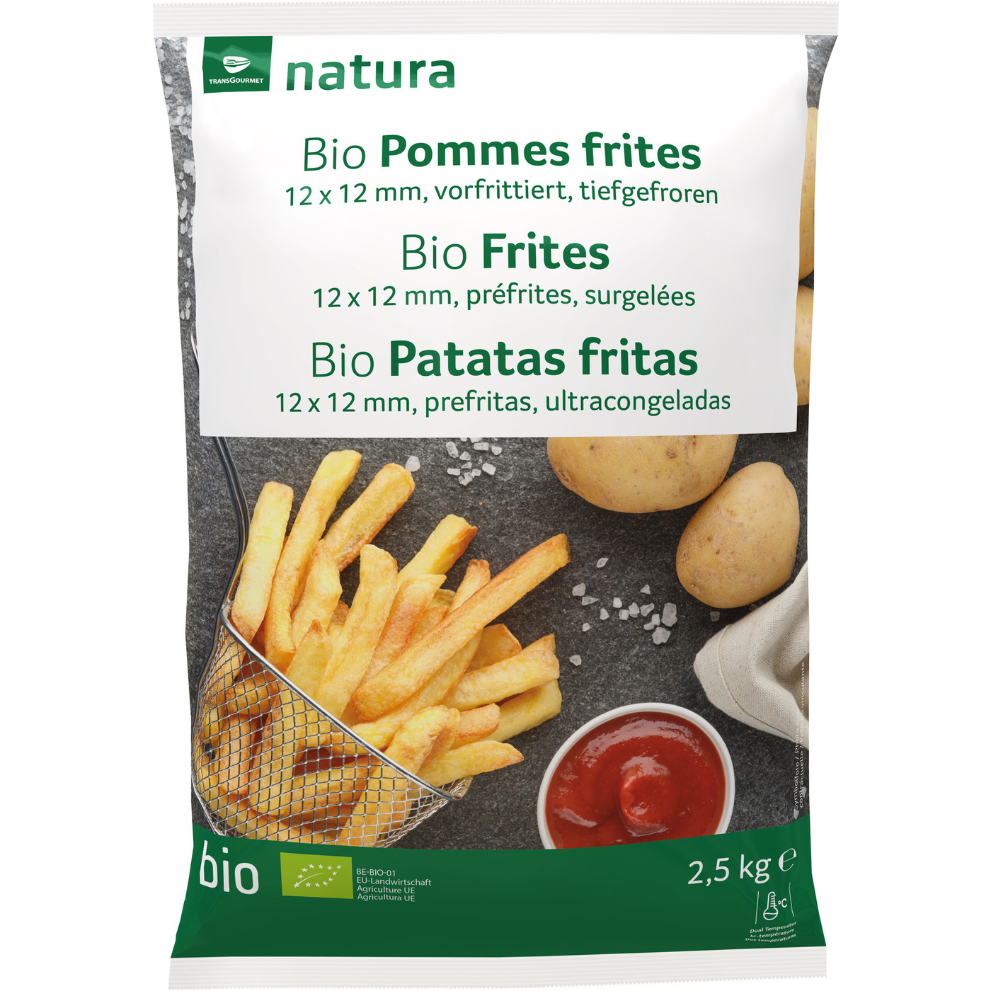 Transgourmet Österreich - Natura Bio Pommes tiefgekühlt 2,5 kg