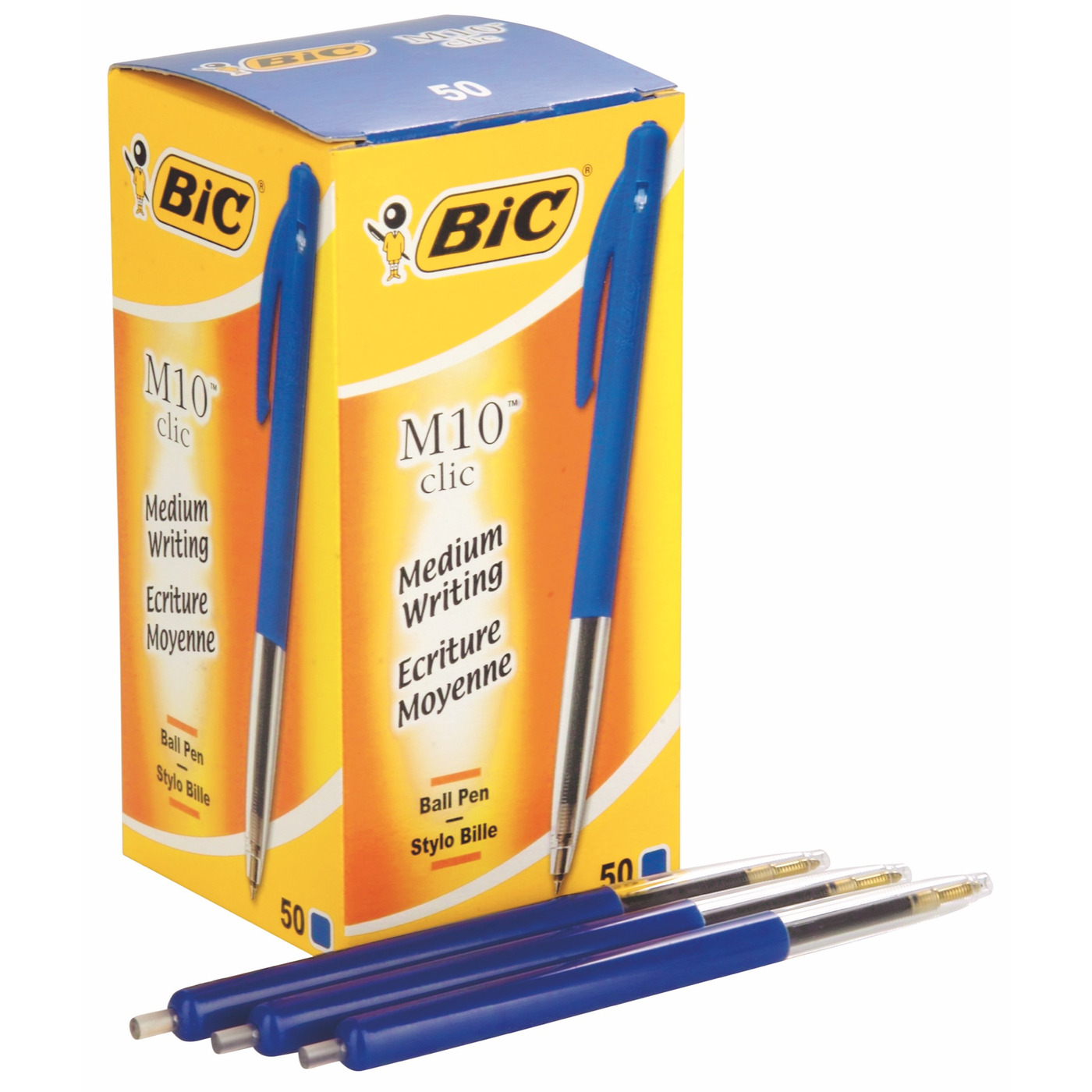 Transgourmet Österreich - Bic Kugelschreiber Clic M10 blau, schreibt auch auf Fett- und Thermopapier