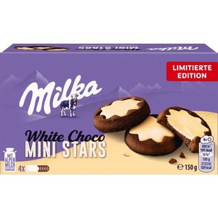 Transgourmet Österreich - MILKA Kekse White Choco Mini Stars 150 g