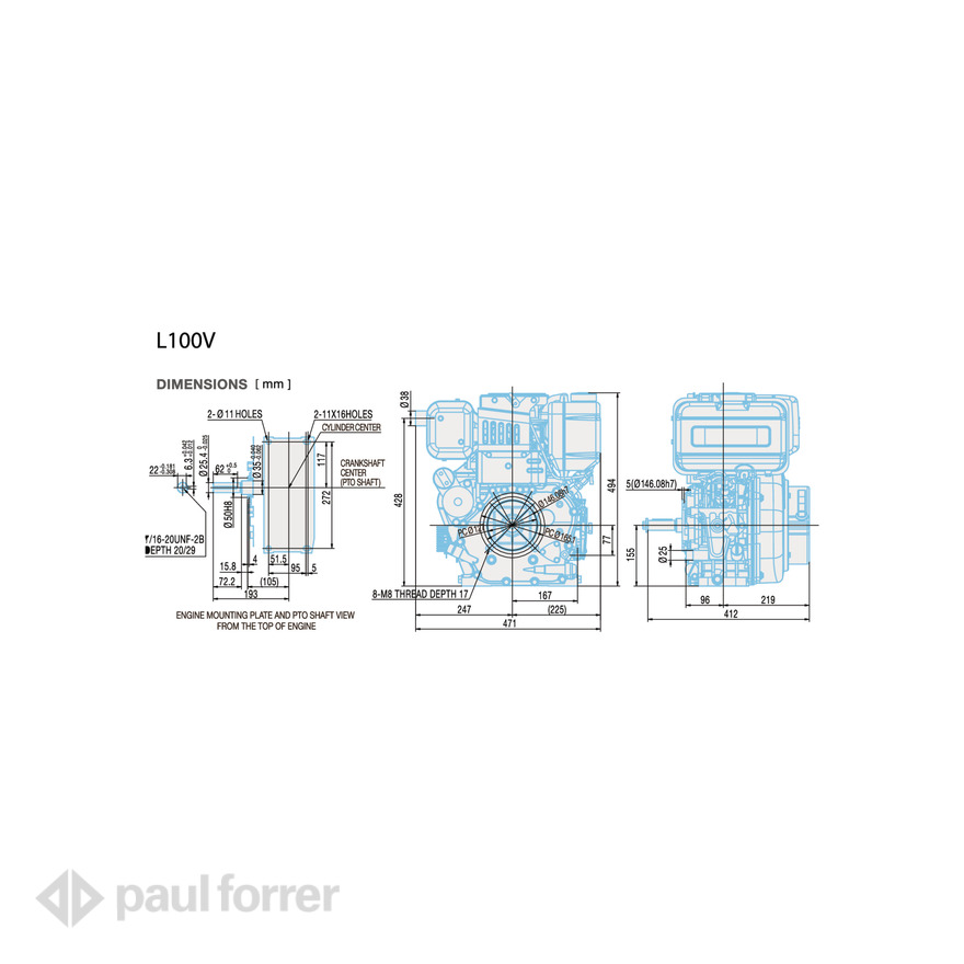 Paul Forrer AG - YANMAR Dieselmotoren L100 (luftgekühlt)